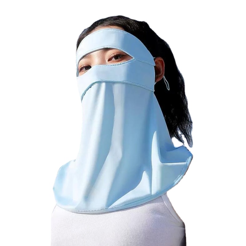 Ear Loop Ice Silk Mask Thin Breathable Full Cover Sunscreen - Temu United