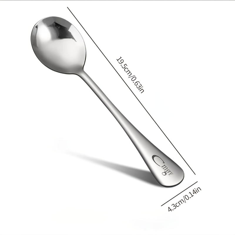 Long Handle Edible Spoon, Stainless Steel Spoon, Table Spoon ...