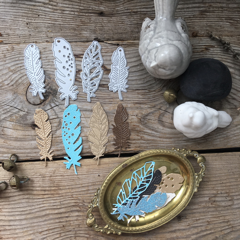 Different Types Of Feathers Cutting Dies Making Paper Die Cuts Sets ...