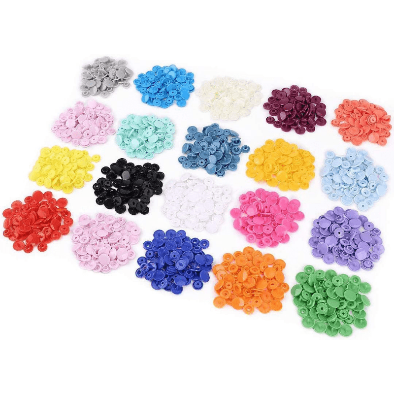 50 Sets Plastic Snaps Button Fasteners Kam T5 Bag Folder Dark Button ...
