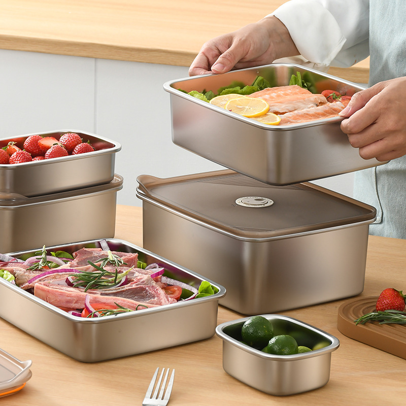 Japanese Stainless Steel Fresh keeping Box Fruits Food - Temu