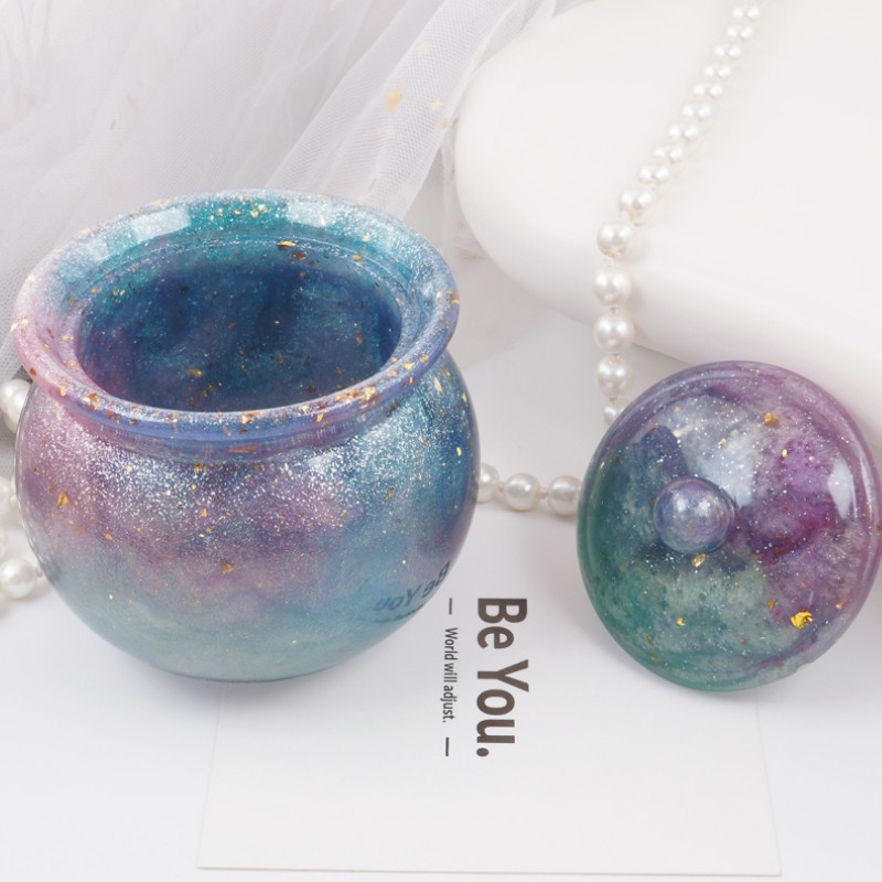 diy crystal mold jar lid candy jewelry storage - Temu