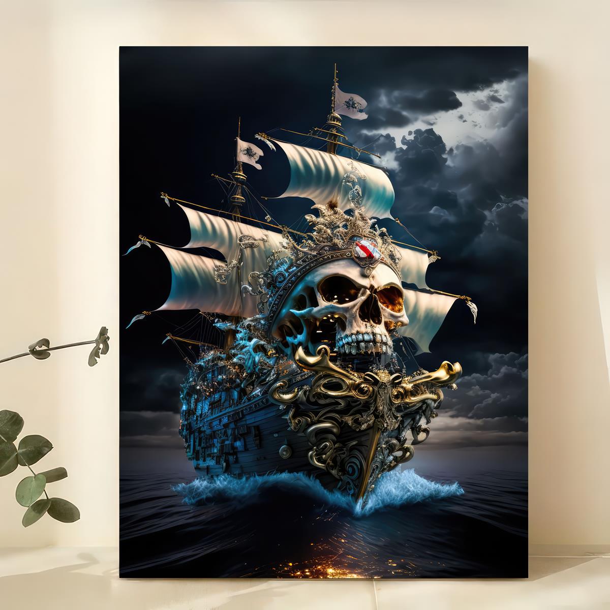 Vintage Pirate Ship Canvas Wall Art Home Decor Perfect - Temu