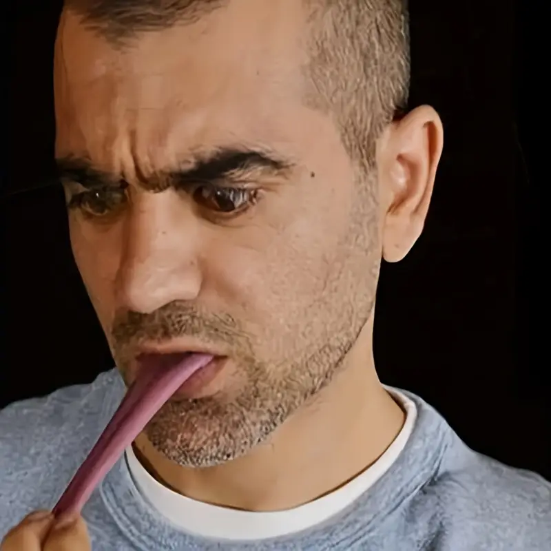 Tongue Simulation Tongue Steel Needle Piercing Temu