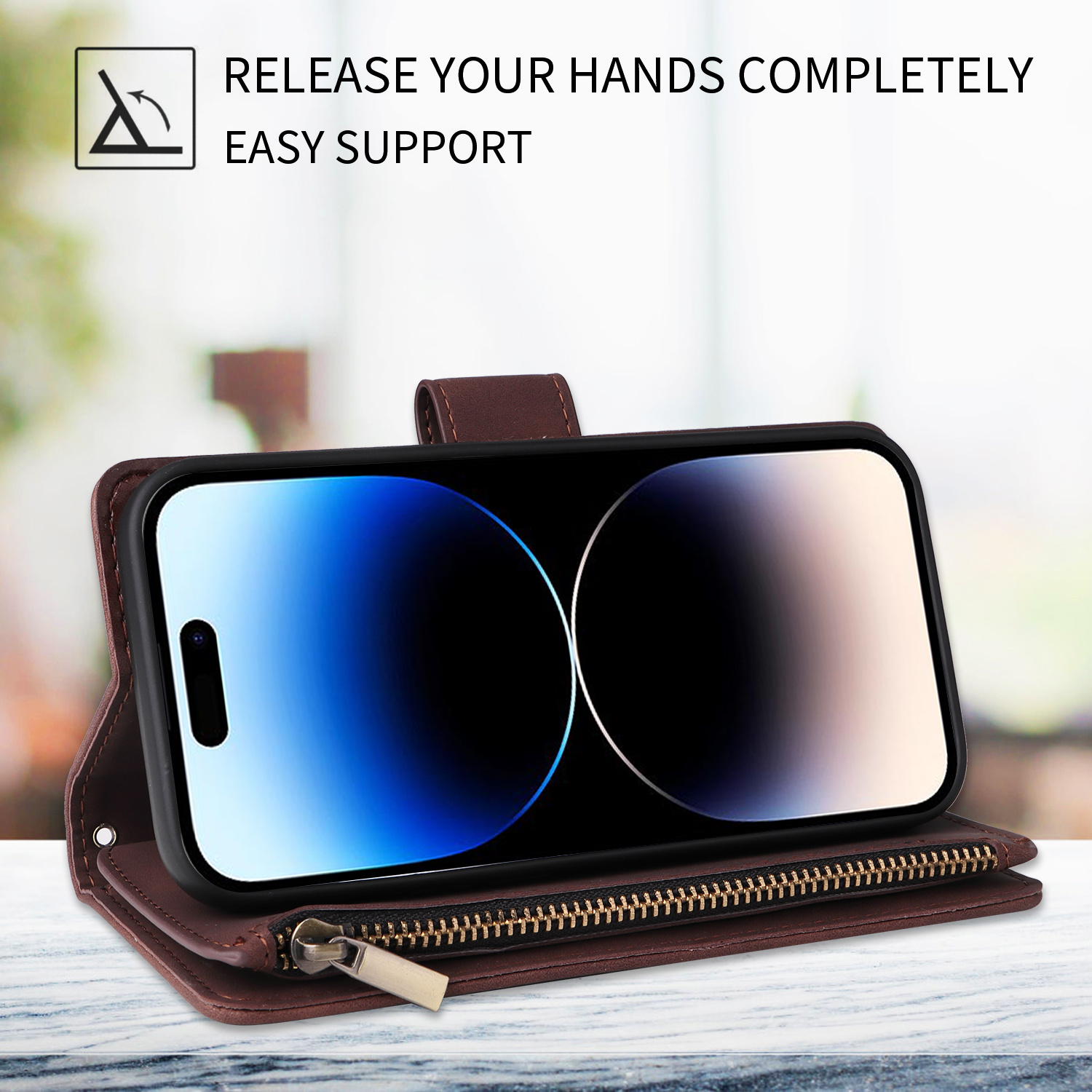 Wallet Flip Pu Leather Phone Case Card Slots Magnetic - Temu Australia