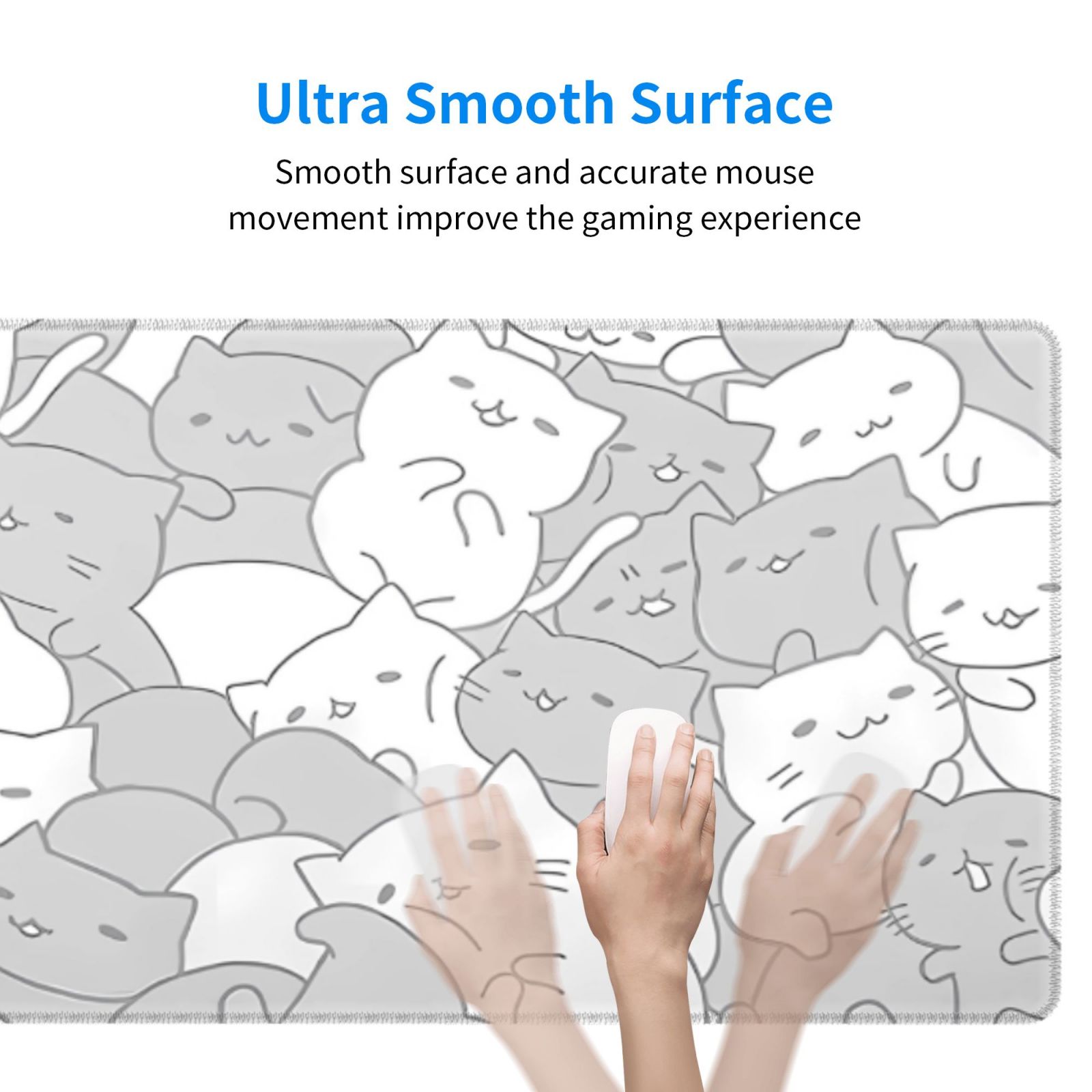 White E sport Mouse Pad Large Desk Mat Non slip - Temu