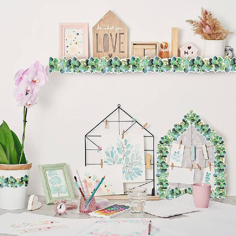 Eucalyptus Themed Bulletin Board Border Stickers Perfect - Temu