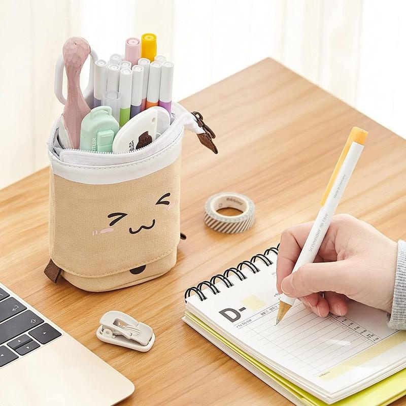 Cute Pen Pencil Telescopic Holder Pop Up Stationery Case - Temu Australia