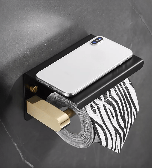 Self Adhesive Toilet Paper Holder Phone Shelf Wall Mounted Temu