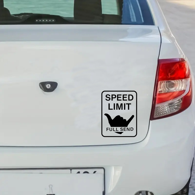 Full Send Speed Limit Funny Car Sticker Laptop Bottle Car - Temu