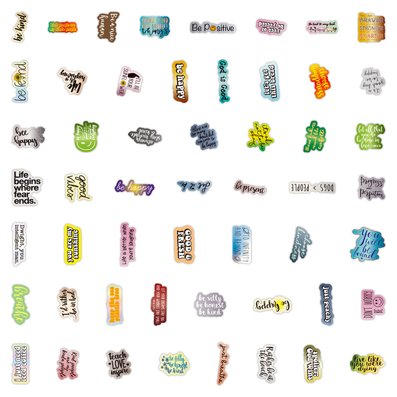 Funny Cartoon Aesthetics Decals Quote Positive Motivational - Temu ...