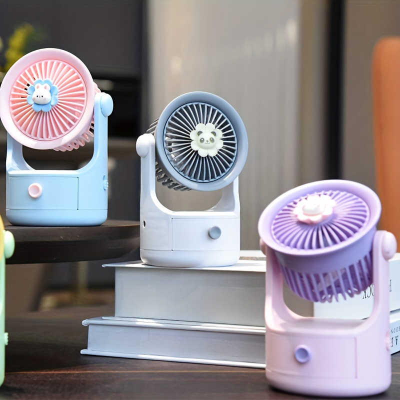 Usb Rechargeable Mini Portable Desktop Electric Handheld Fan - Temu ...