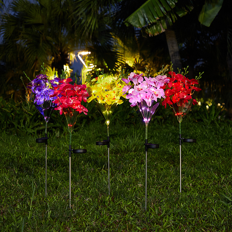 Solar Lawn Lights Butterfly Orchid Outdoor Simulation - Temu Australia