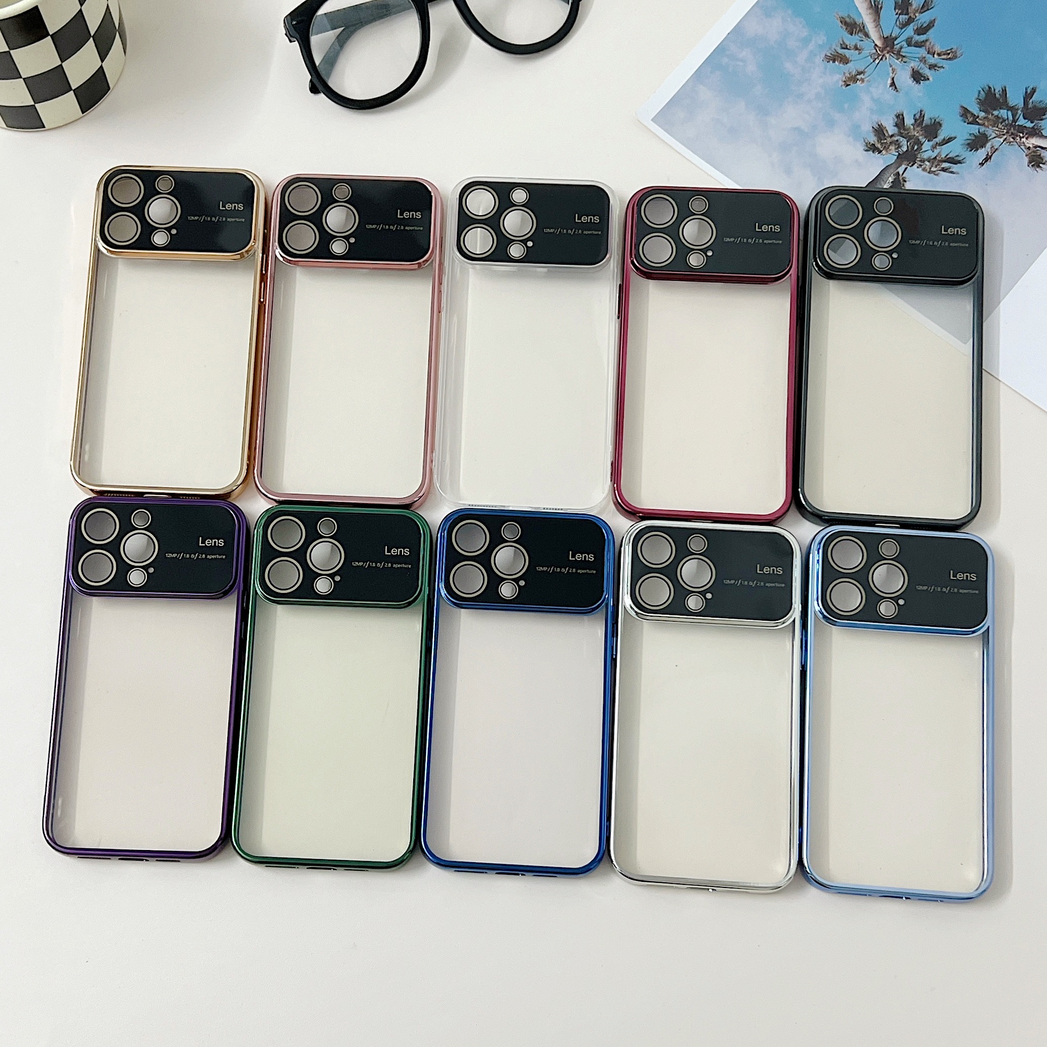 Multi color Large Window Transparent Tpu Phone Case - Temu New Zealand