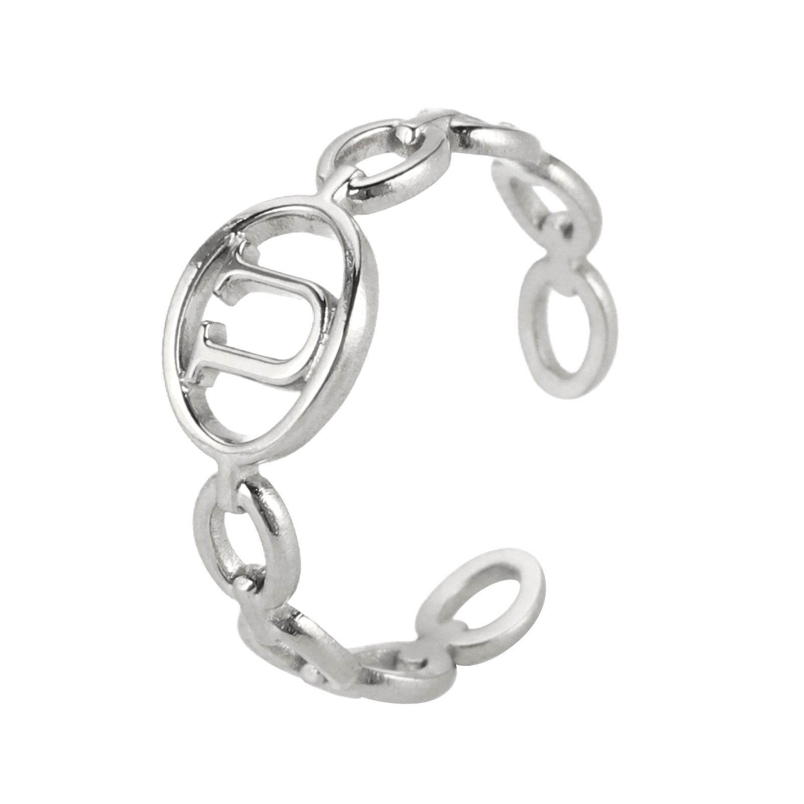 Men's Trendy Finger Ring Adjustable Opening A z Letter Ring - Temu Norway