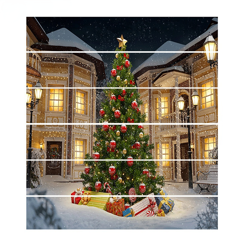 Set Christmas Creative Staircase Stickers Christmas Tree - Temu