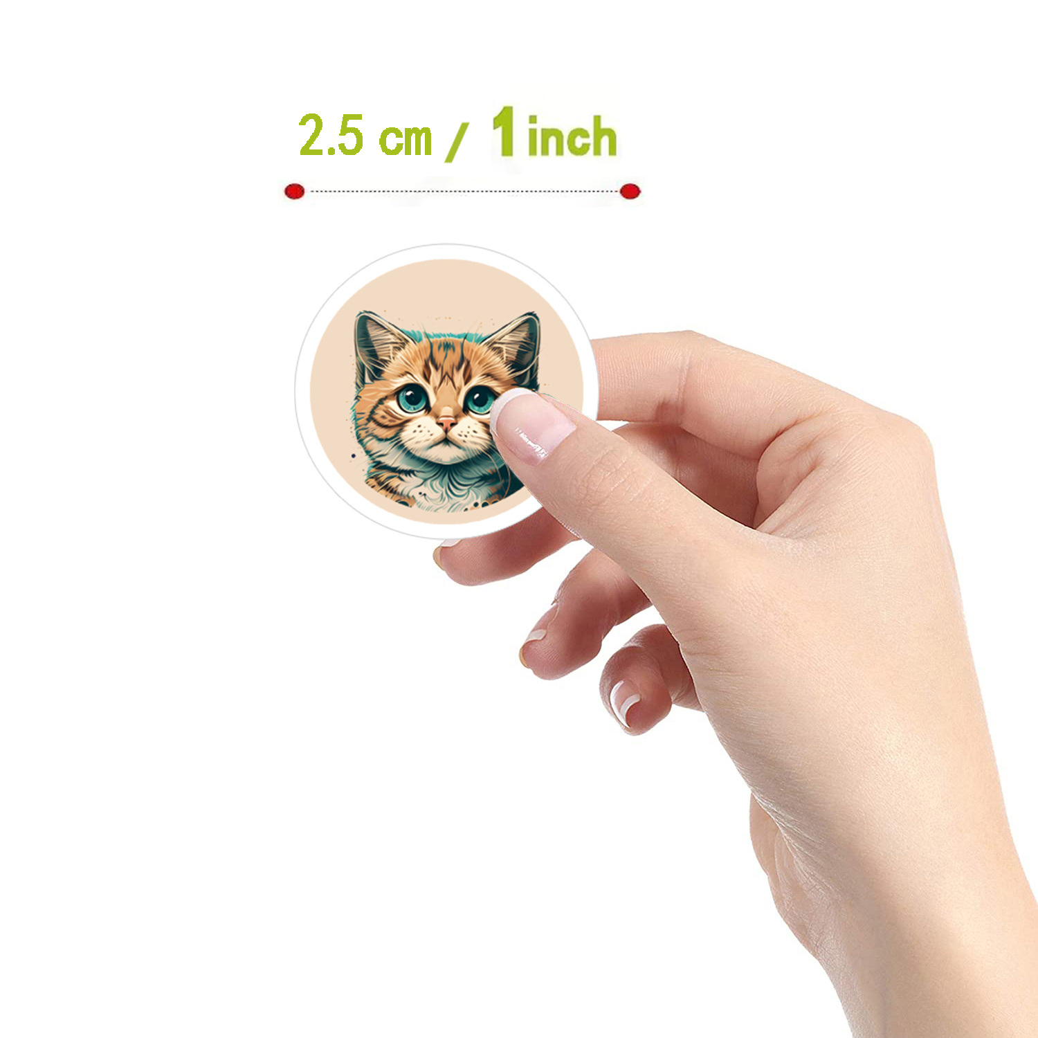 Cartoon Cute Cat Stickers Rolls Self Sealing Clip - Temu Australia