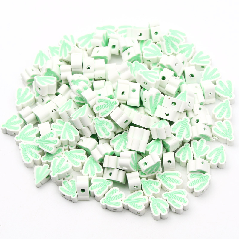 cute cartoon light green cactus pattern polymer clay spacer - Temu Canada
