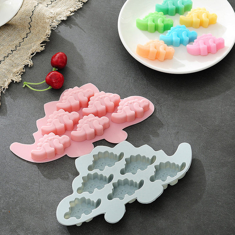 6 Cavity Dinosaurs Silicone Chocolate Mold Diy Cake - Temu New Zealand
