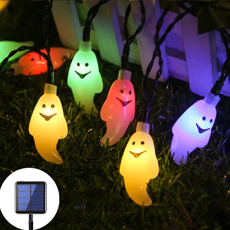 20led Solar Ghost String Light Led Halloween Decorative - Temu Australia