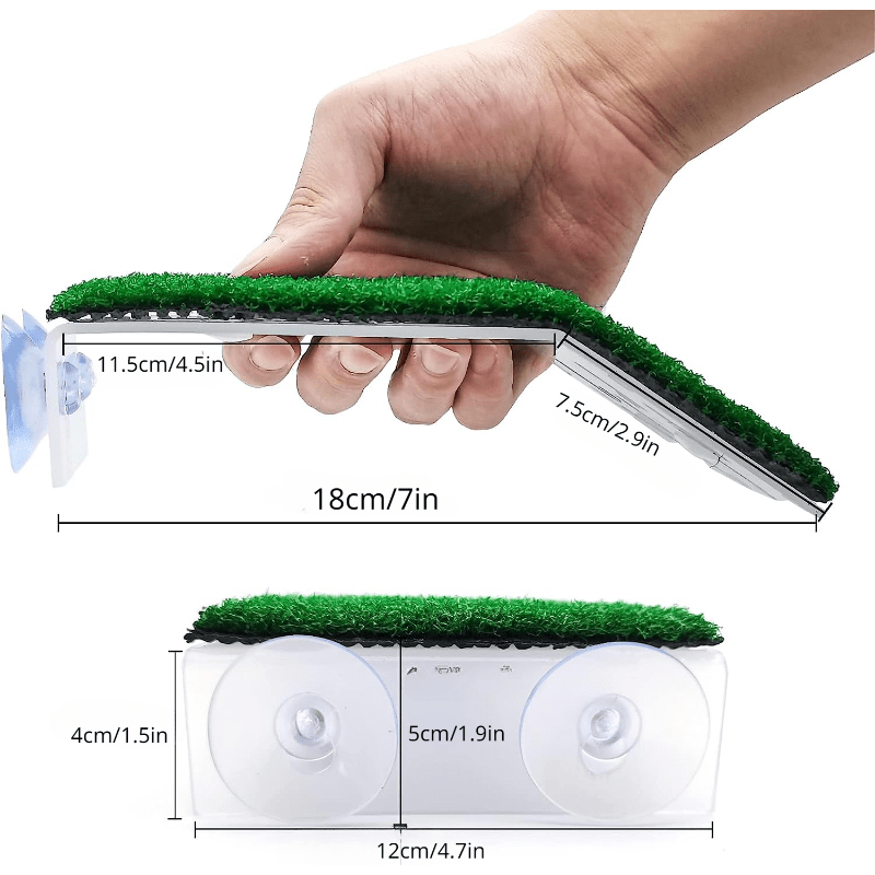 Turtle Rest Platform Simulated Grass Turtle Ramp Ladder Rest - Temu