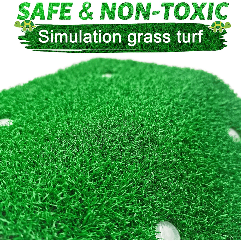 Turtle Rest Platform Simulated Grass Turtle Ramp Ladder Rest - Temu