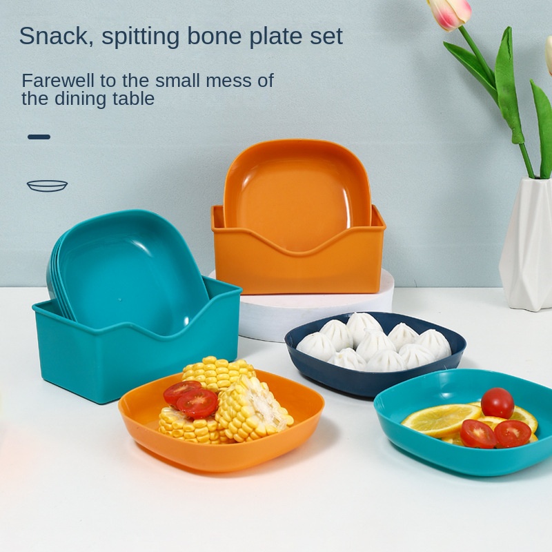 Multi functional Candy Plate Snacks Fruits Bone discarder - Temu Canada