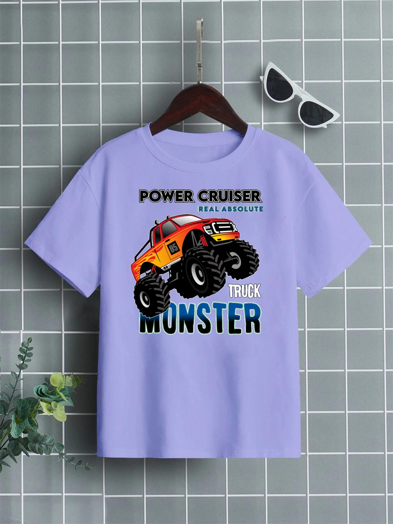Power Truck Print T Shirt Tees Kids Boys Casual Short Sleeve - Temu Australia