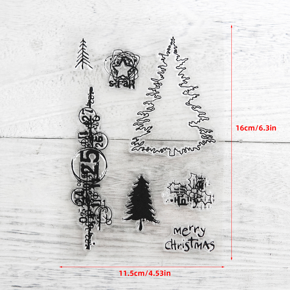 Christmas Tree Silicone Clear Stamps Diy - Temu Ireland