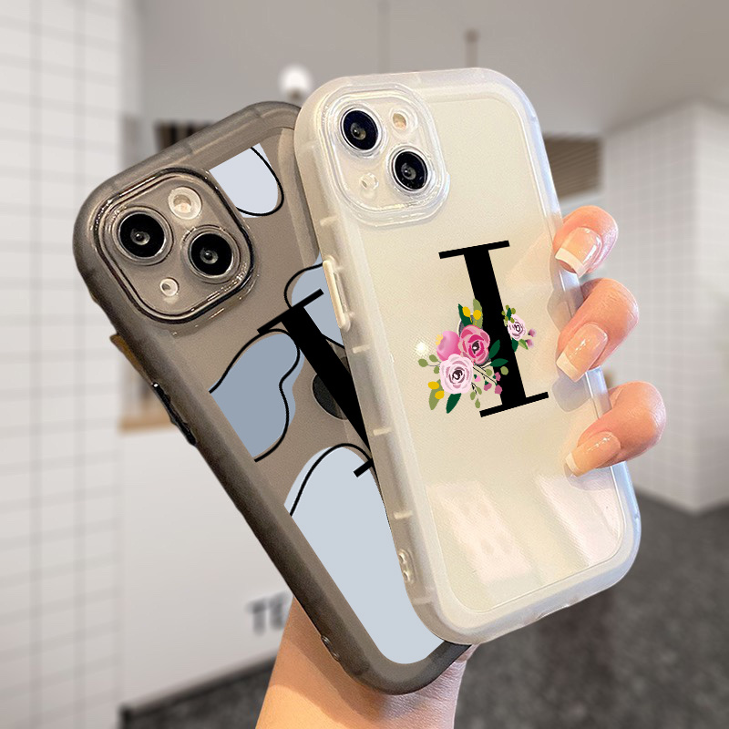 Contrast Letter Graphic Phone Case Iphone 14 13 12 11 - Temu Australia
