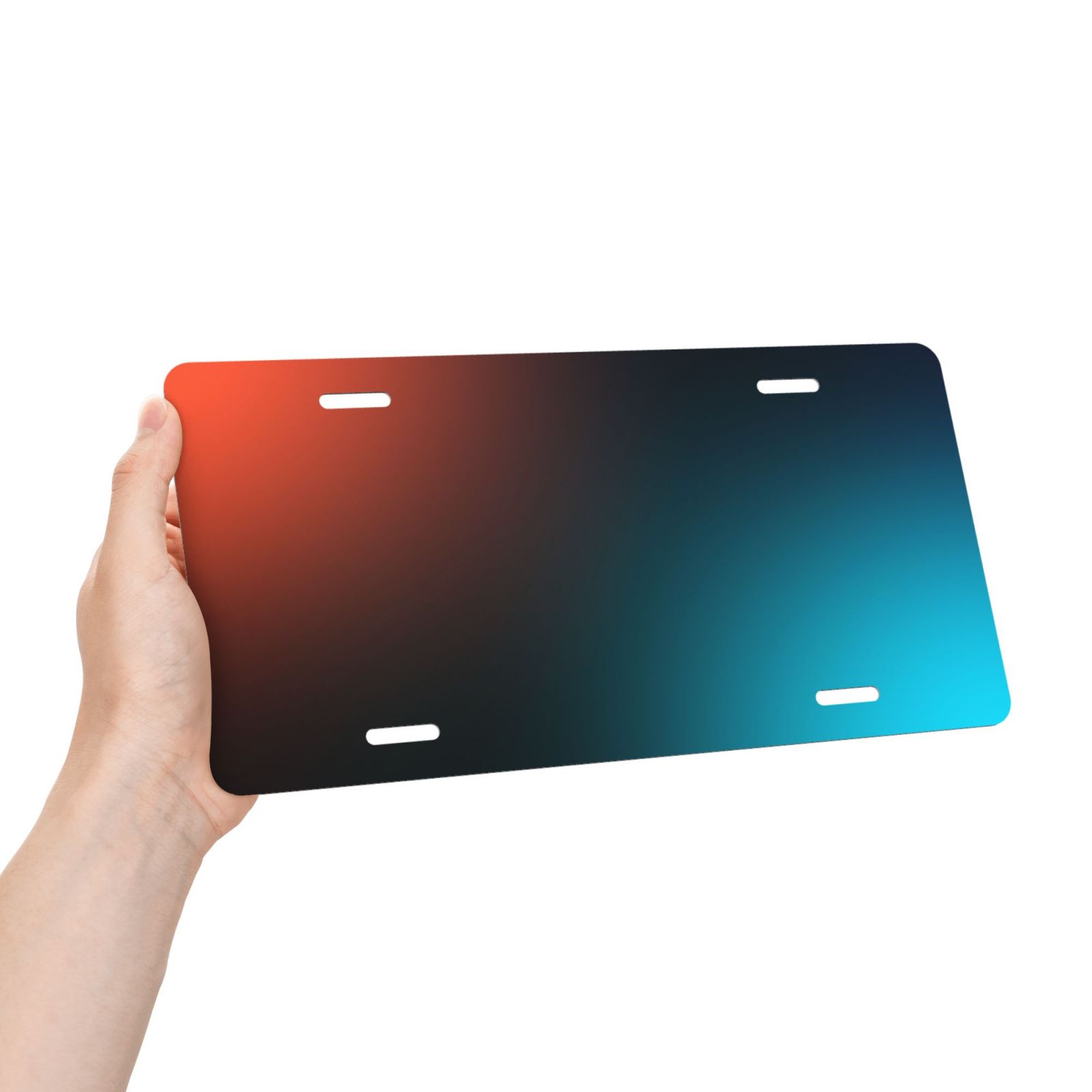 gradient lines 8k pattern aluminum metal license plate car tag novelty ...