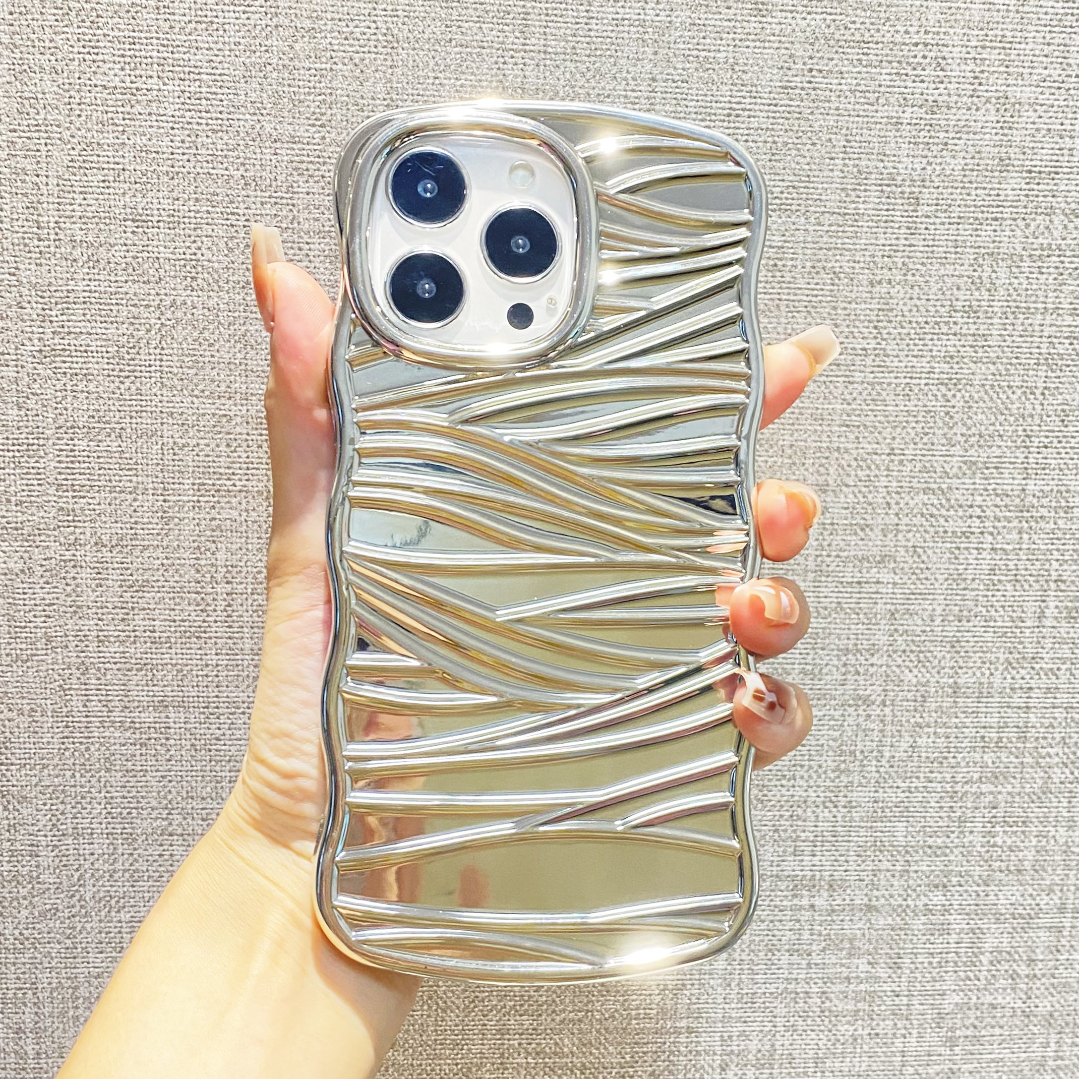 Textured Shell Electroplated Phone Case Pattern Full Body - Temu Australia