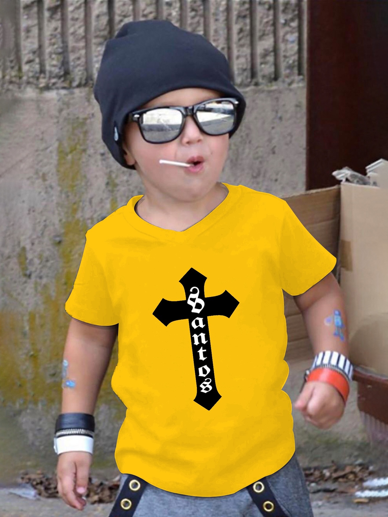 Cross Scary Man Print Boys Creative T shirt Casual - Temu Australia