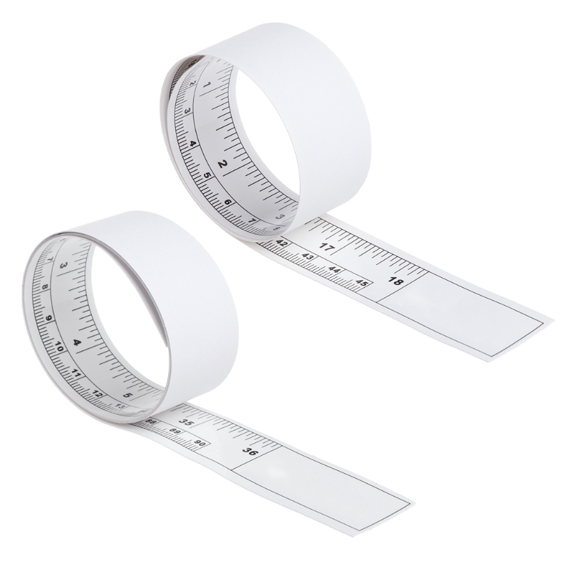 1pc Self Adhesive Metric Measure Tape Vinyl Silvery Rulers For Sewing ...