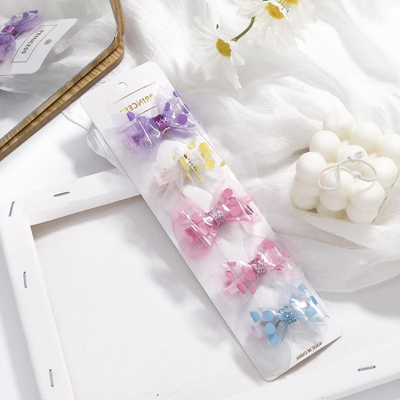 5pcs Mesh Bow Fruits Decor Hair Clips Bangs Clips Cloth - Temu United ...