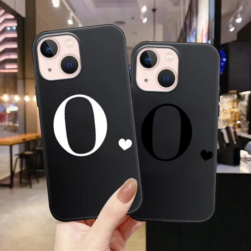 Heart Letter O Phone Case Iphone 11 14 13 12 Pro Max Xr Xs X - Temu ...
