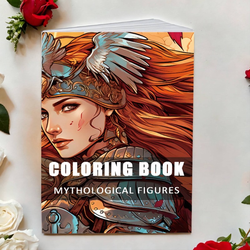 Mythical Character Theme Coloring Book Adult Decompression - Temu