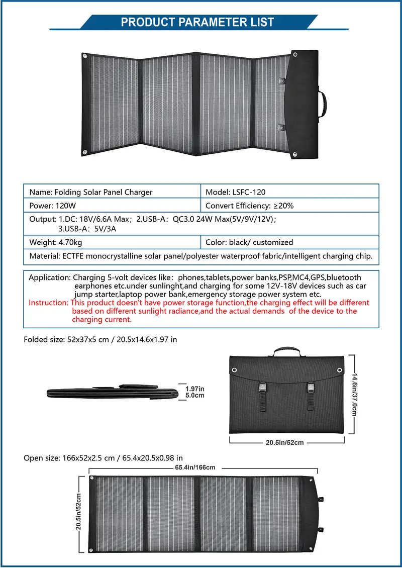 High Conversion Foldable Solar Panel Camping Rv - Temu High Conversion Foldable Solar Panel Camping Rv - Temu