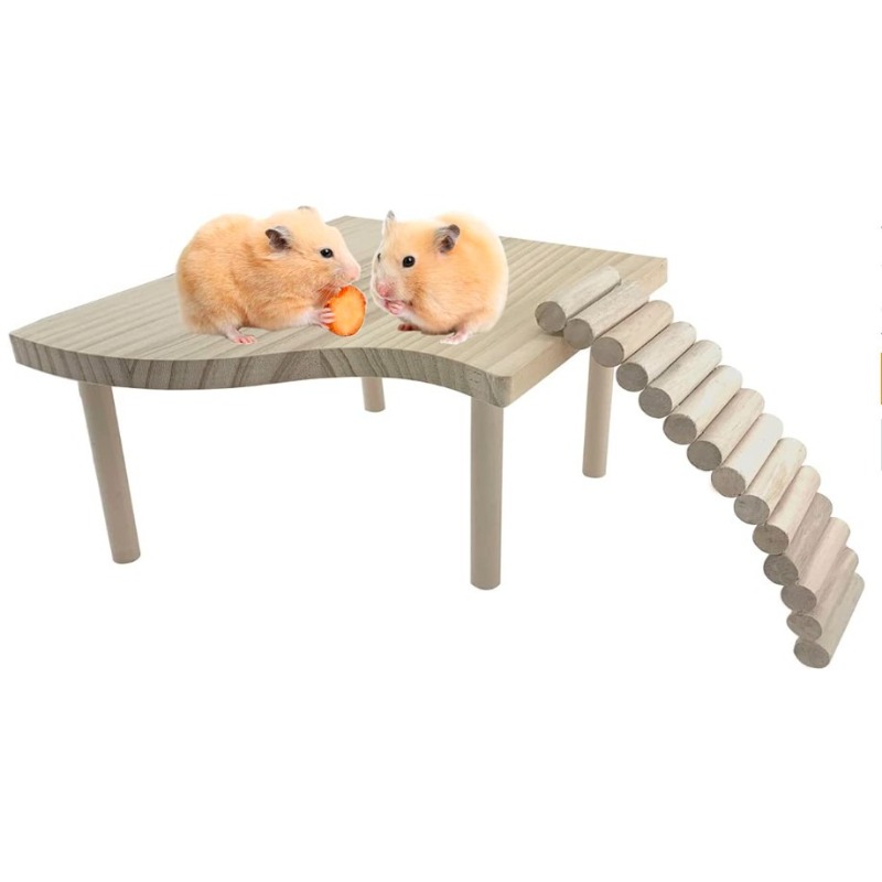 Hamster Cage Accessories Elevated Wooden Hamster Stand - Temu