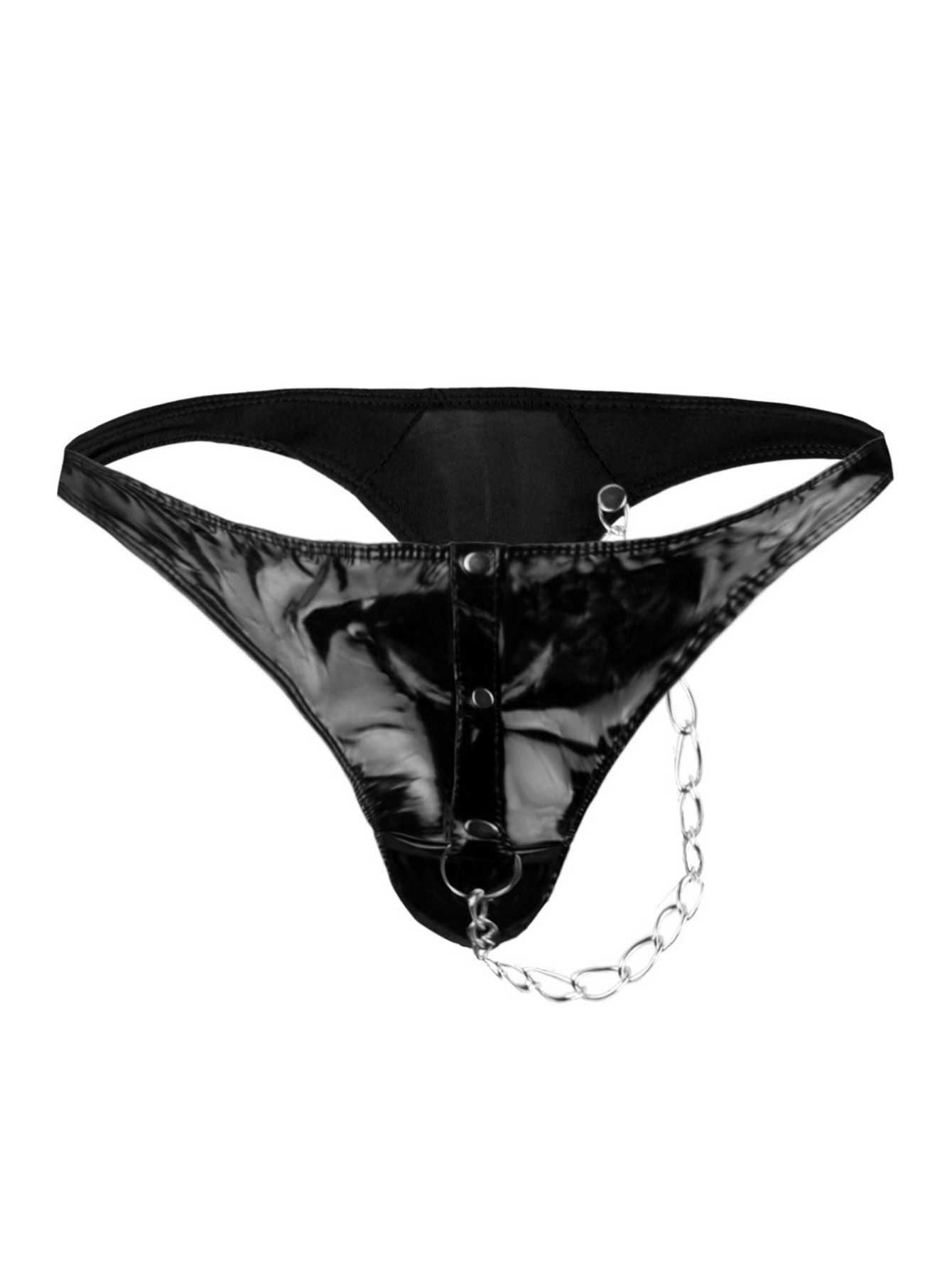 Men's Sexy Underpants Bright Faux Leather Thong Underpants - Temu Australia