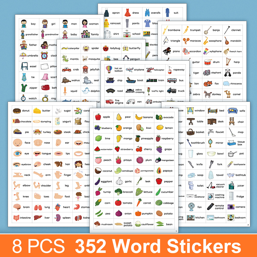 Learning Cute Stickers Family Daily Routines Sentences - Temu