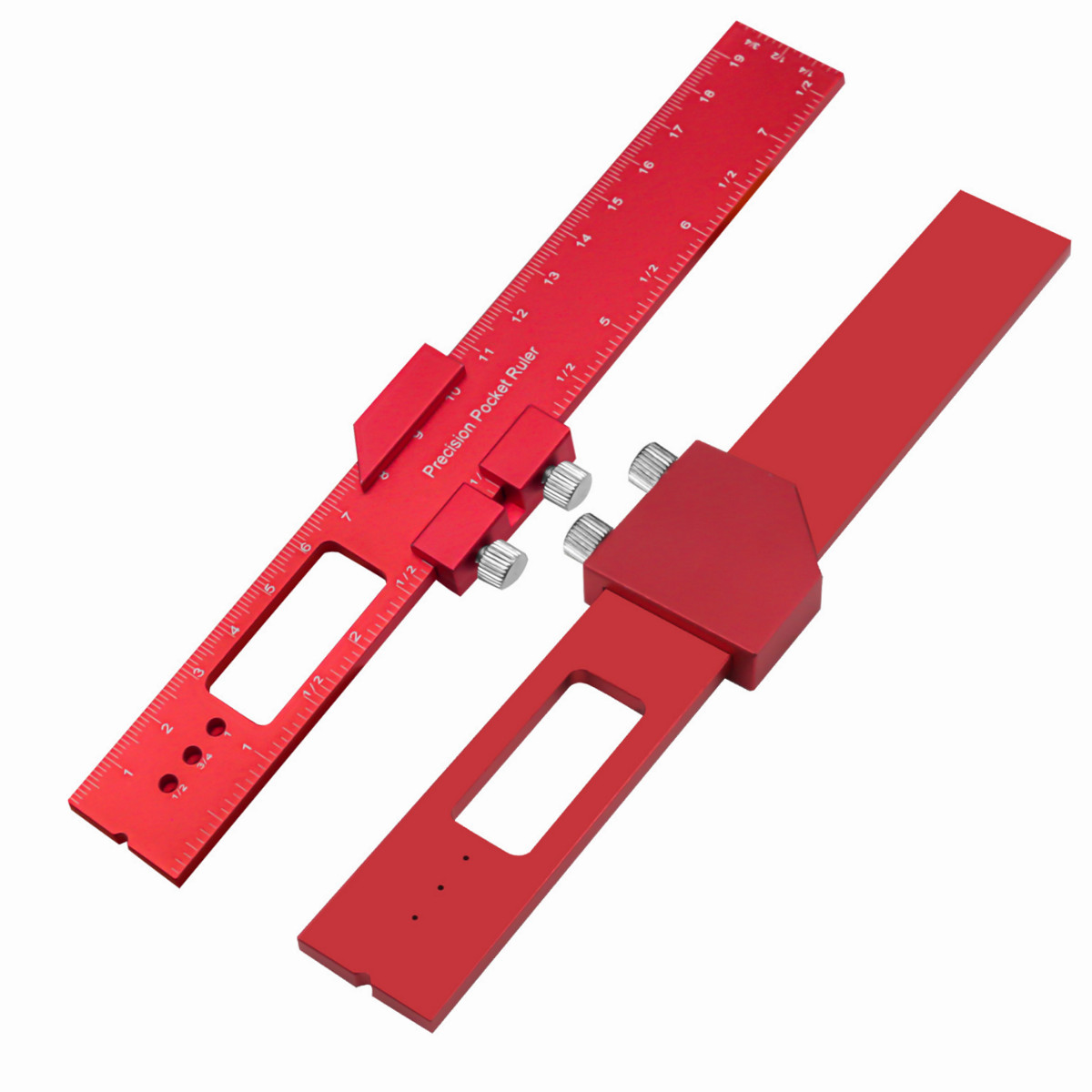 Precision Pocket Ruler Metal Slide Ruler Inch Metric - Temu