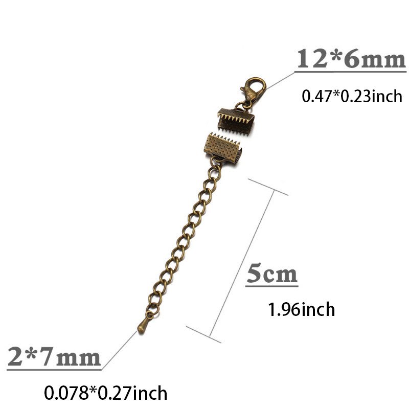 Ribbon Leather Cord End Cap Fastener Clasps Chain Lobster - Temu