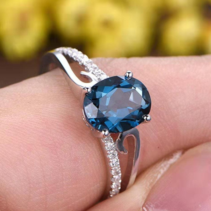Eleganter Ring 14k Eingelassenem Wasserähnlichem Zirkon In - Temu Switzerland