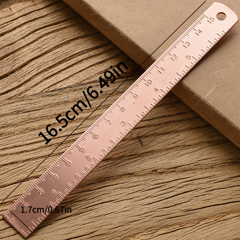 Pure Copper Ruler Brass Scale Ruler Purple Copper Ruler - Temu