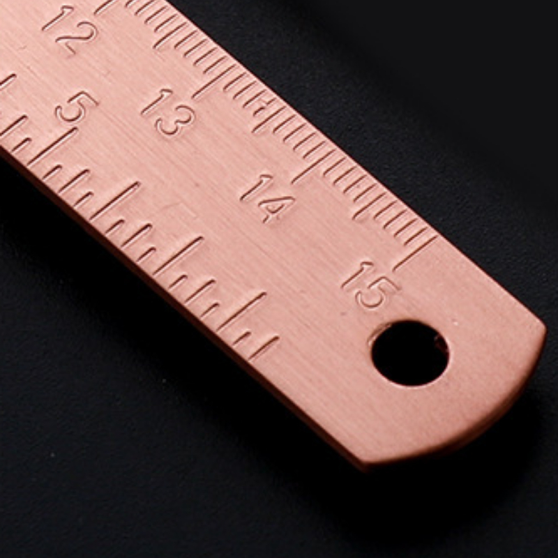 Pure Copper Ruler Brass Scale Ruler Purple Copper Ruler - Temu