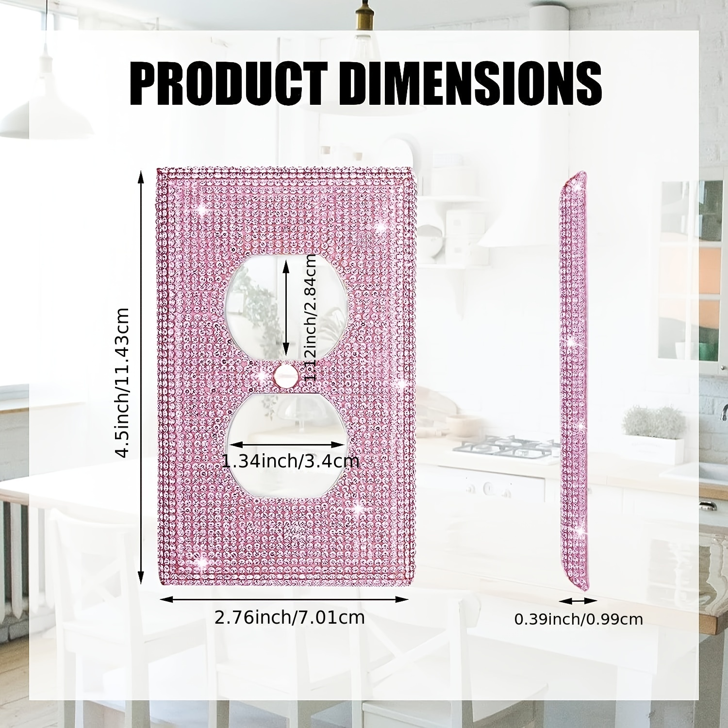 Shiny Rhinestones Wall Plates Light Switch Decorative - Temu Australia