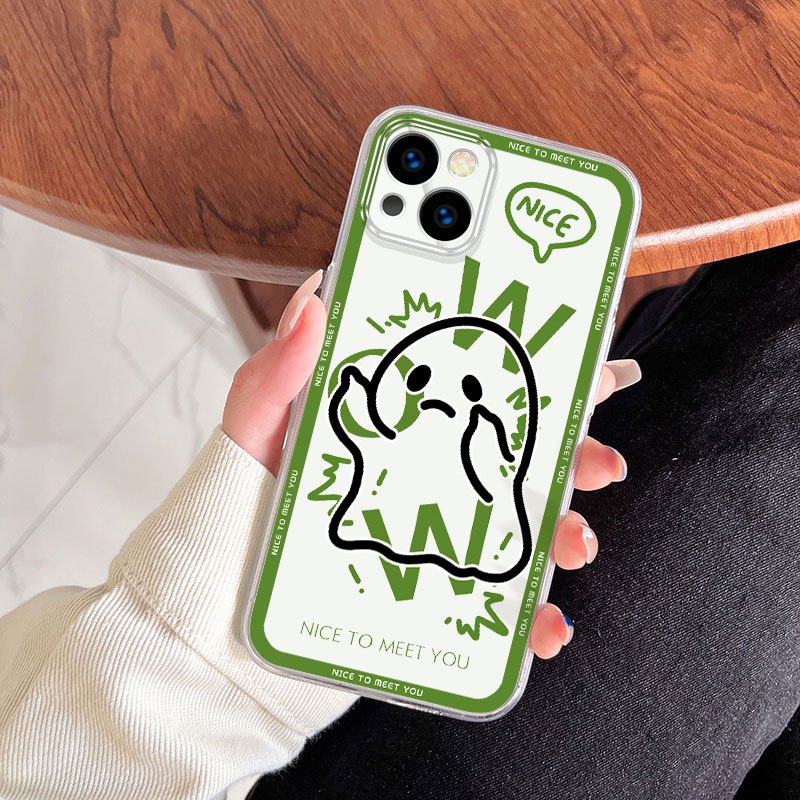 Premium Tpu Phone Case With Cowardly Ghost For Iphone 14 Plus 13 12 ...