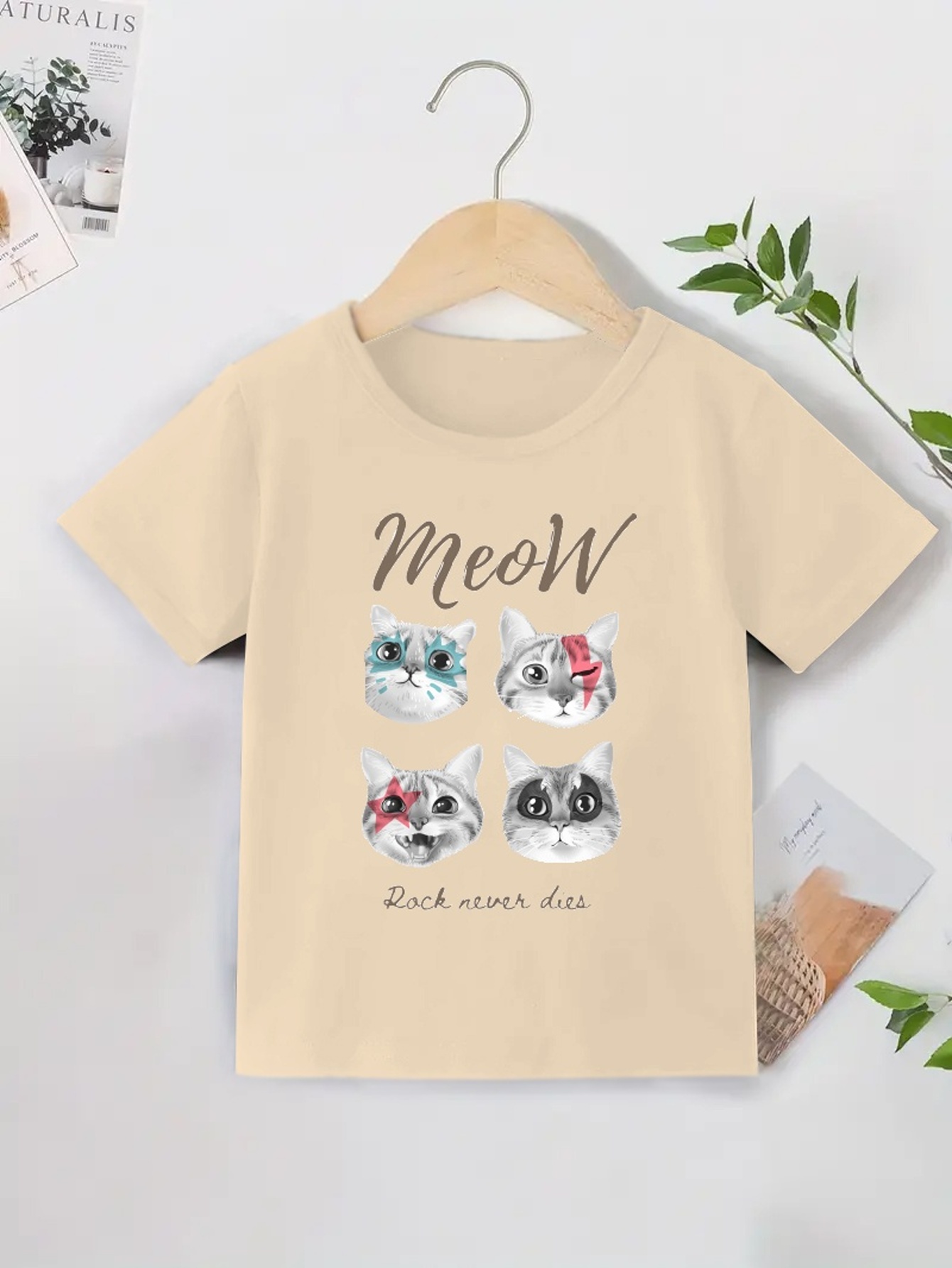 Cute Meow Cats Print T Shirt Tees Kids Boys Casual Short - Temu Netherlands