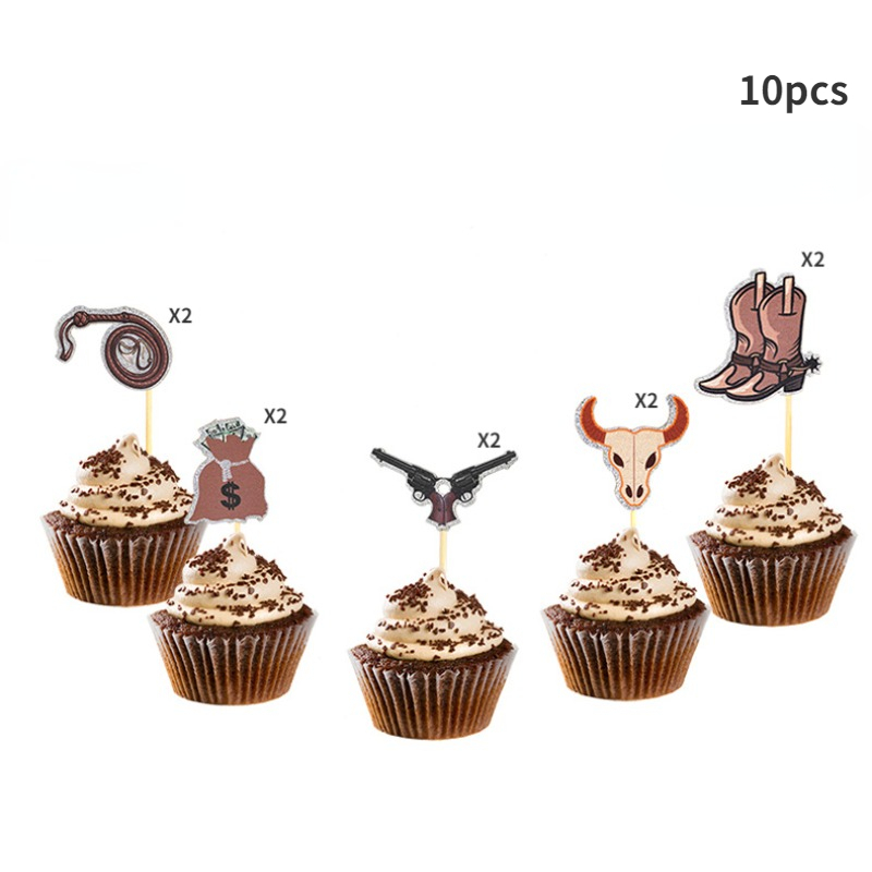 Cowboy Cake Topper Happy Birthday Cake Toppers Wild West - Temu